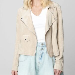 Anthropologie | Jackets & Coats | Nwt Soft Beige Pleather Moto Jacket ...